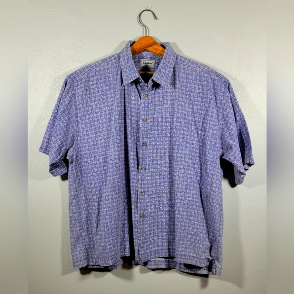 L.L. Bean | Shirts | Vtg Mens Ll Bean Button Up Shirt 8s Cotton Diamond ...